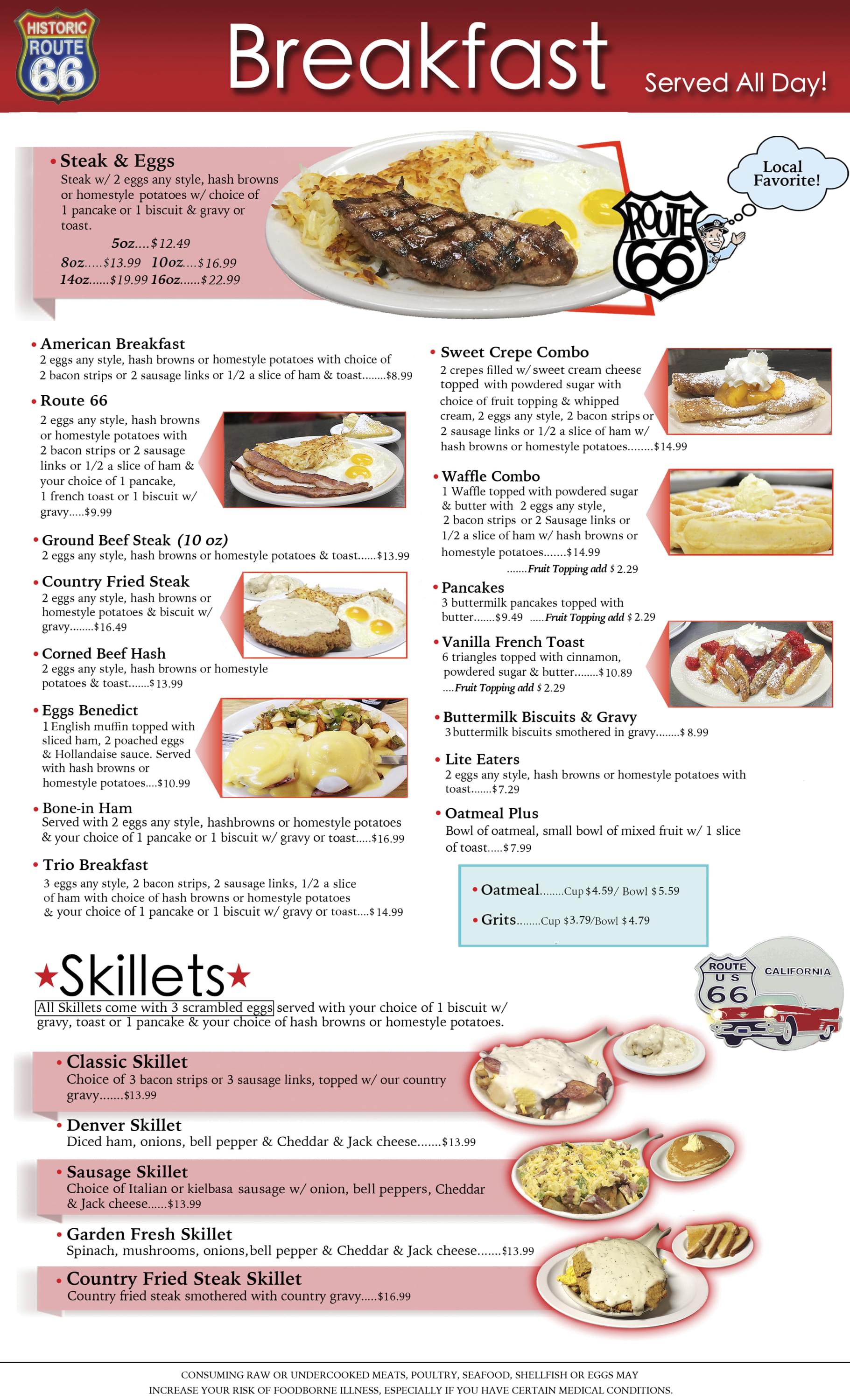 California Classic Cafe - Menu