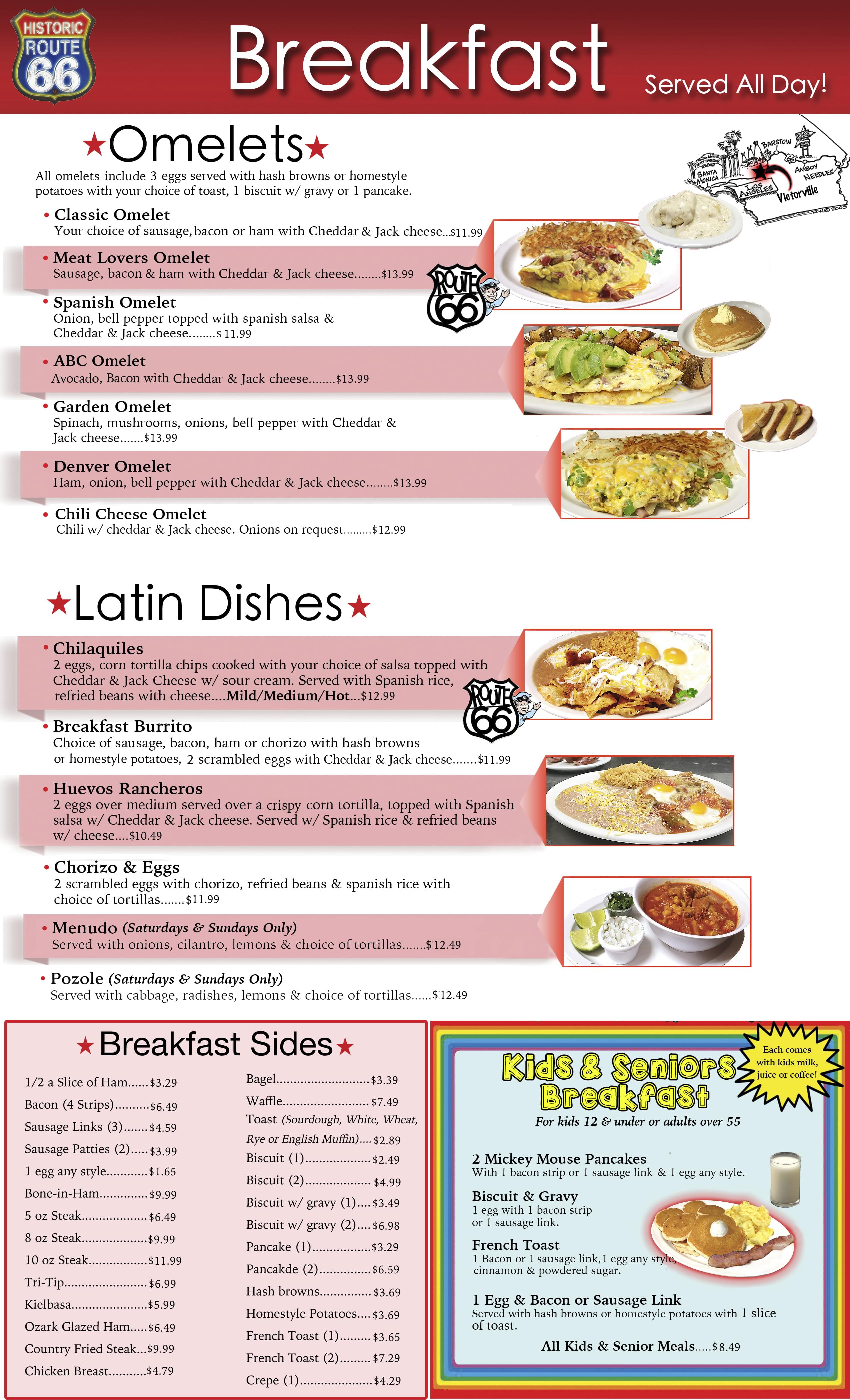 California Classic Cafe - Menu